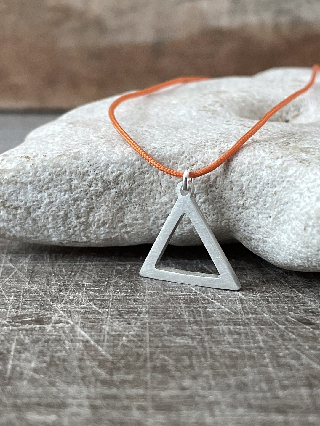 FIRE NECKLACE - Silver Alchemy Fire Symbol - Nature Elements Pendant - Etsy