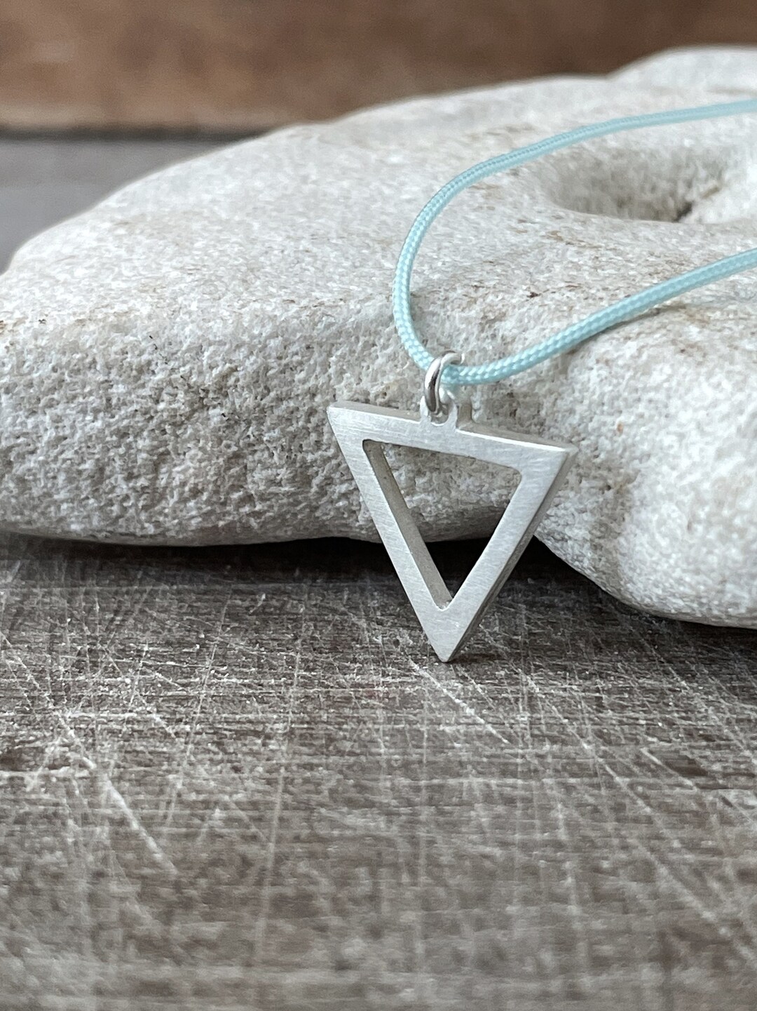 WATER NECKLACE - Silver Alchemy Water Symbol - Nature Elements Pendant ...