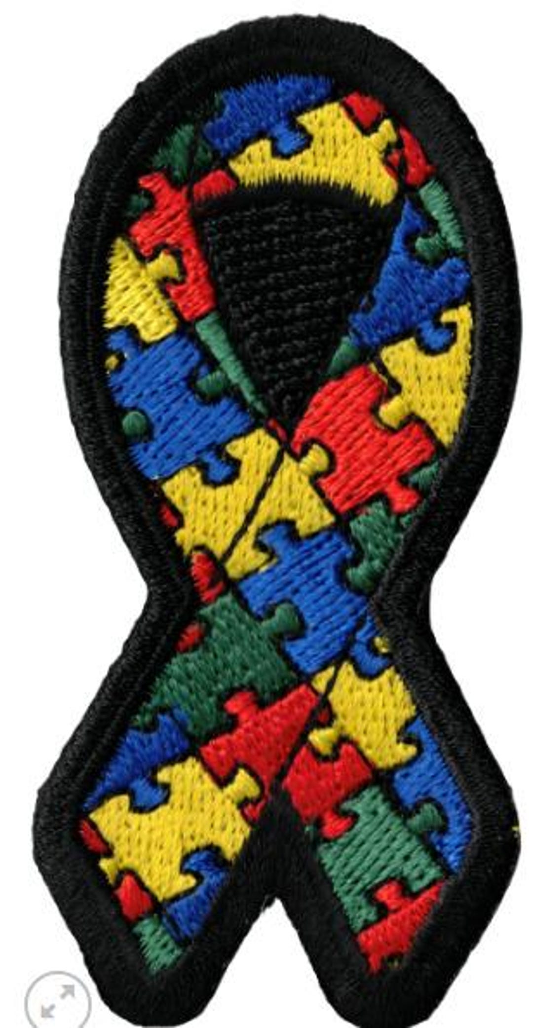 Black Puzzled Autism Awareness Patch - Etsy
