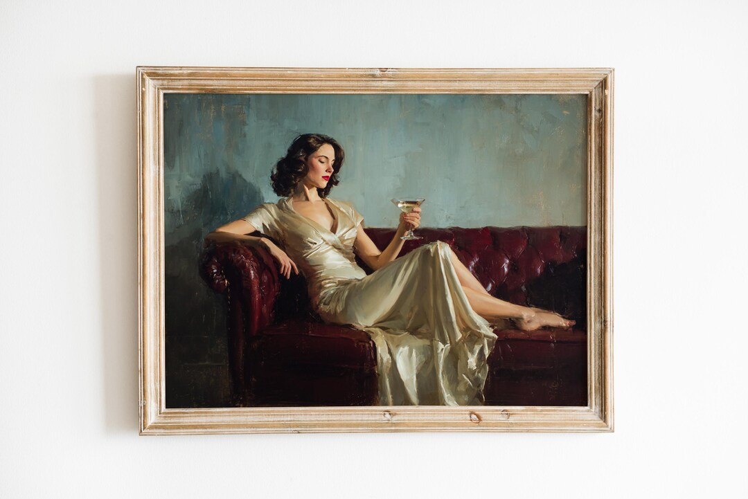 Elegant Woman in Ivory Gown Oil Painting, Coquette Aesthetic Wall Art ...