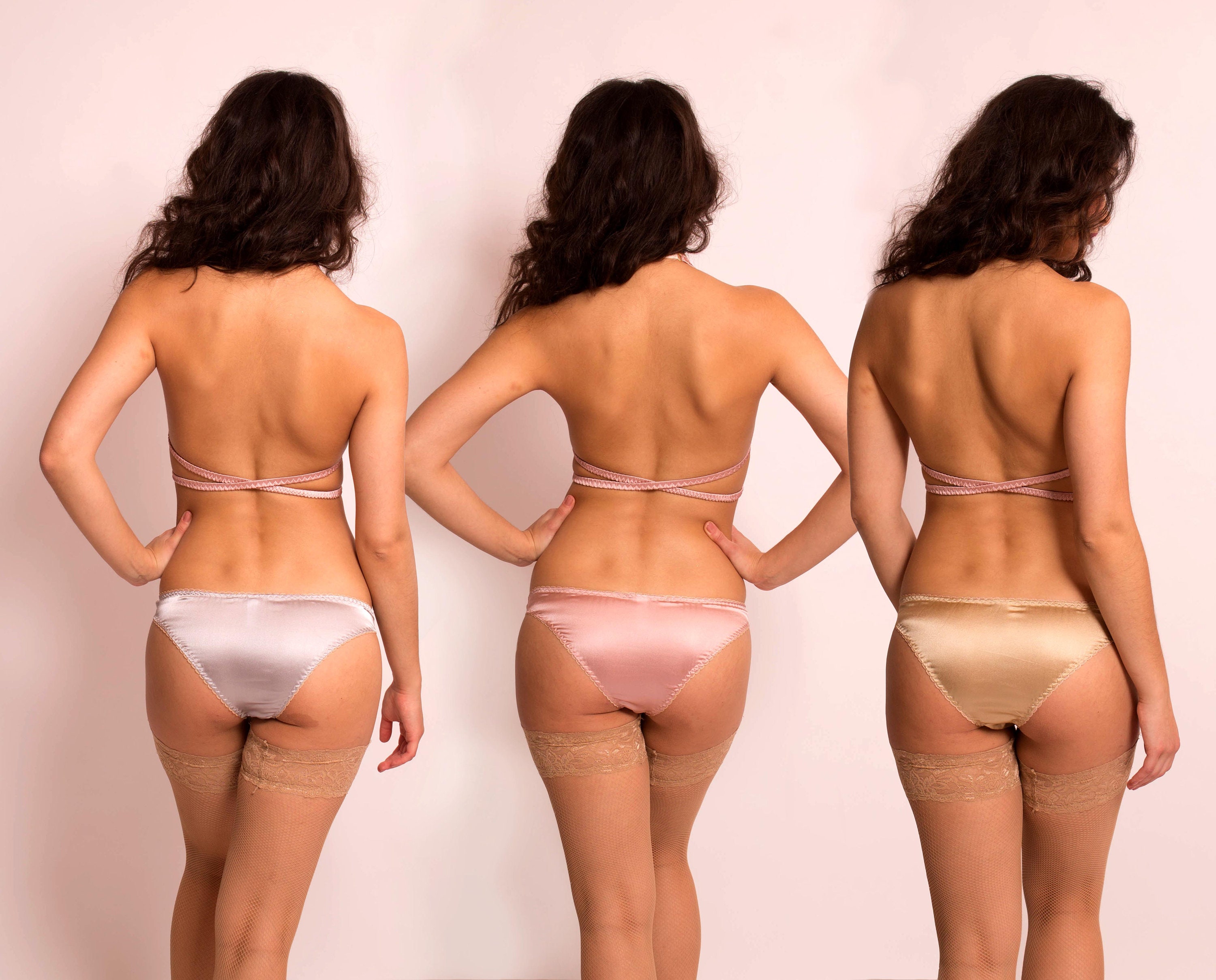 Aphrodite 3 Pairs of Silk Satin Panties. Choose From 16 Colours Etsy