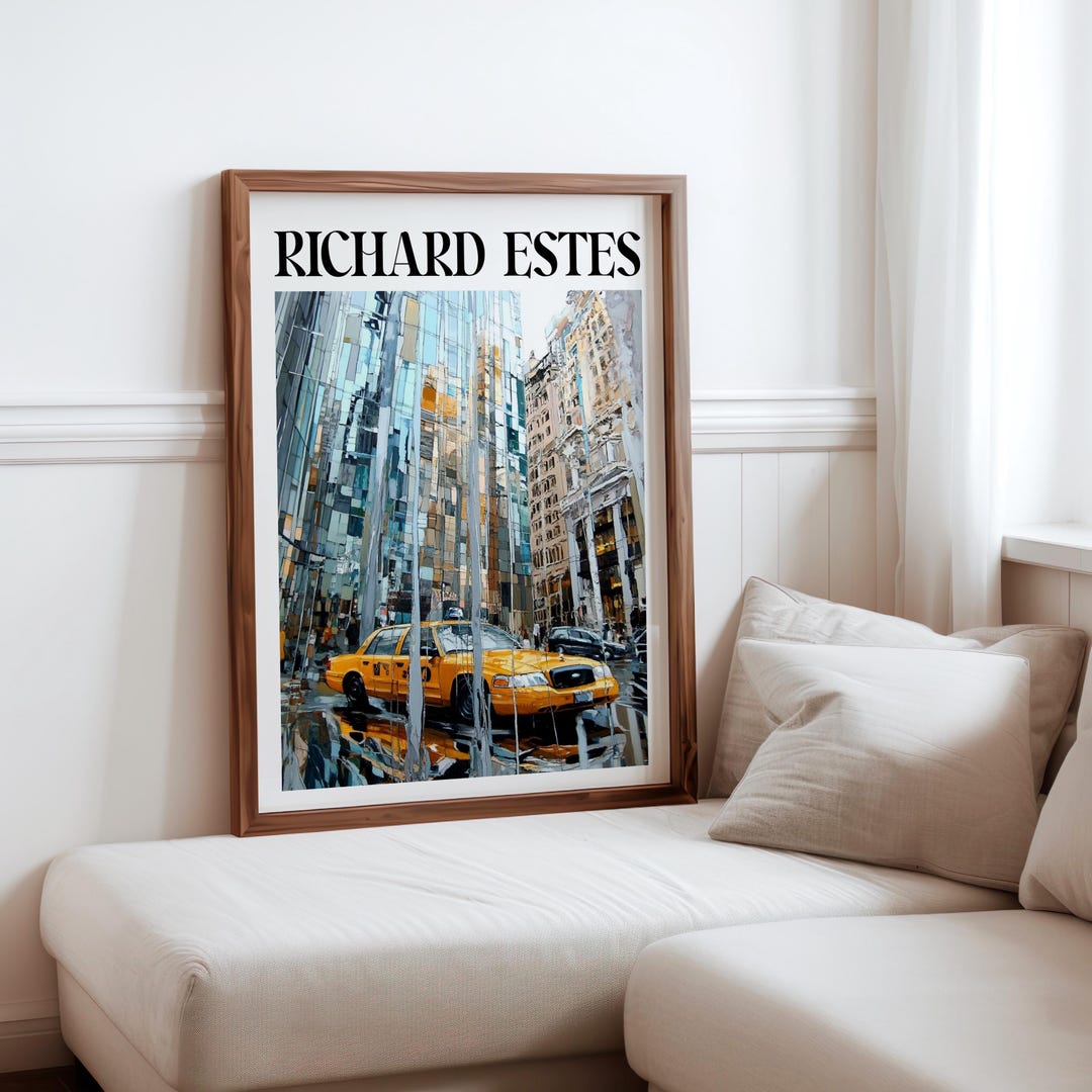Richard Estes Inspired Art Poster Photorealism Print Photorealism Urban ...
