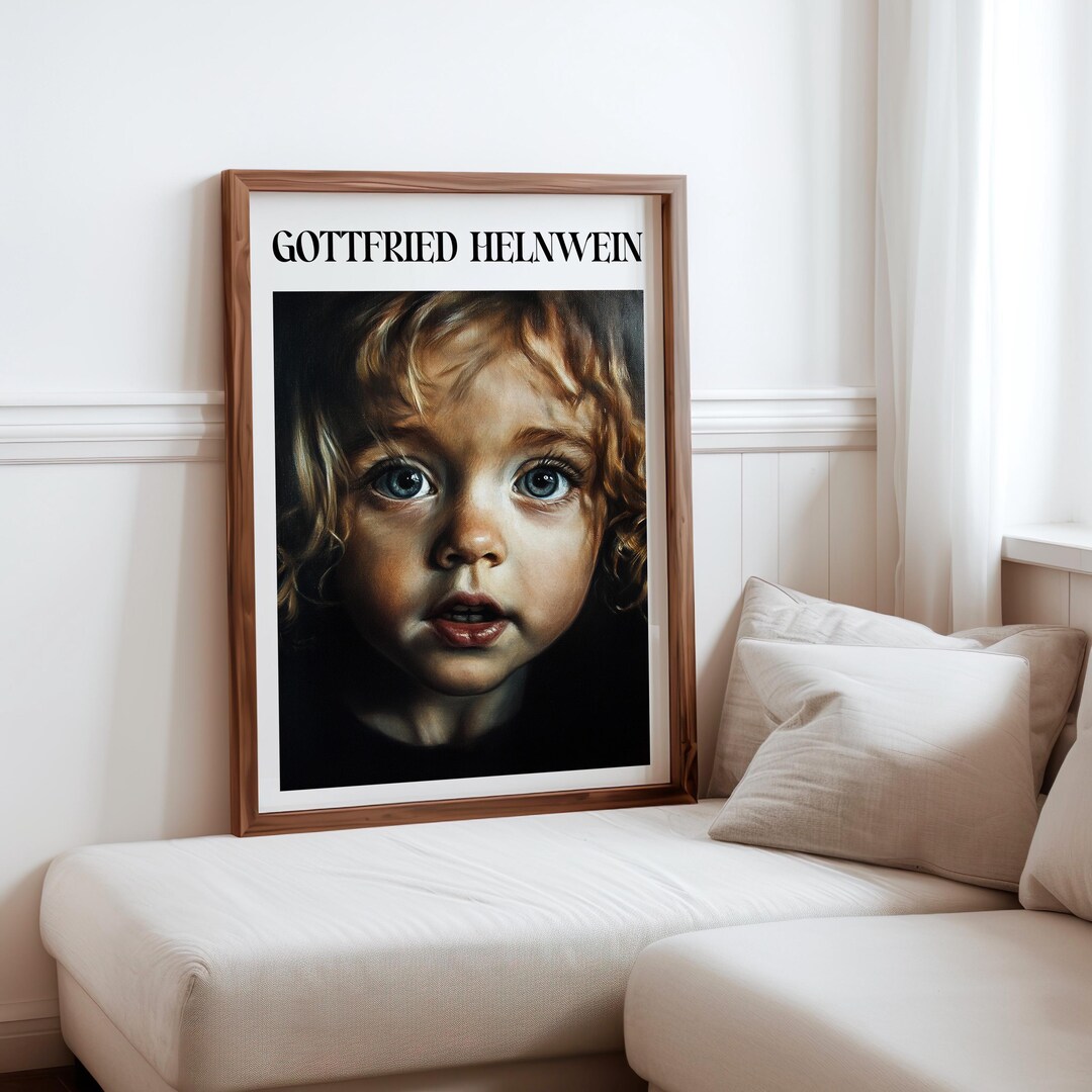 Gottfried Helnwein Inspired Art Print - Emotionally Intense Portrait ...