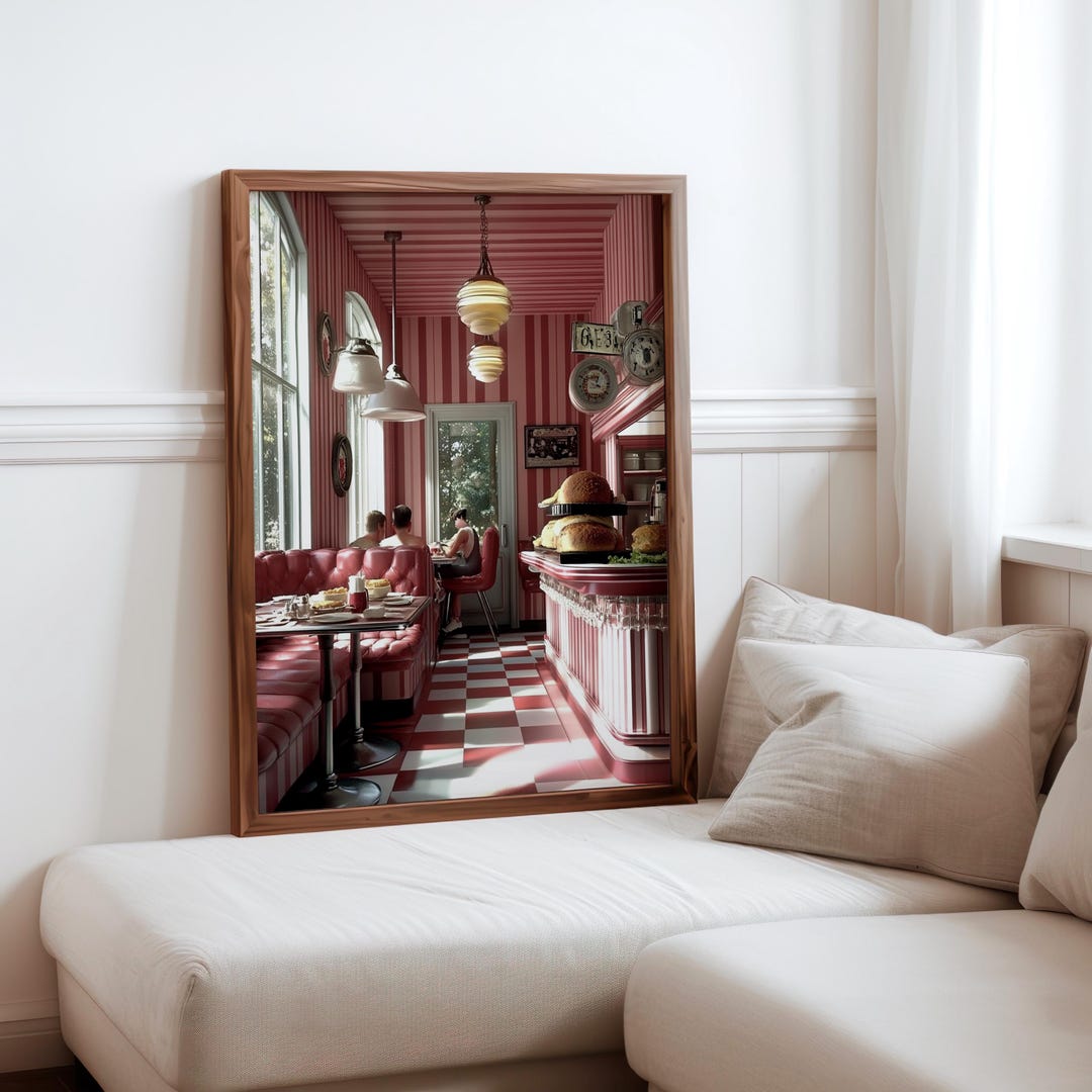 Ralph Goings Art Poster - Photorealism Print - Retro Café ...