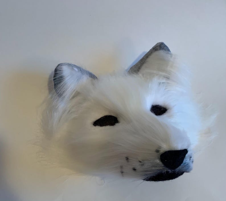 White Arctic Fox Mask - Etsy