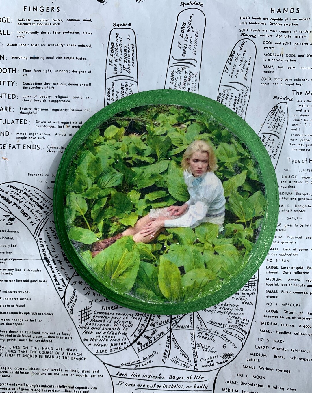 Forest, Floor, Wood Nymph, Original, 5 X 5 X 3/4, Mixed Media ...