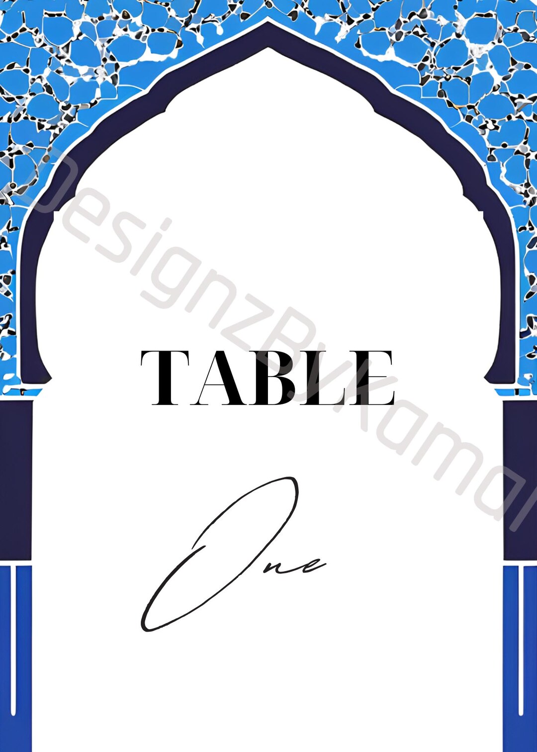 Blue Arch Table Sign for Parties - Etsy
