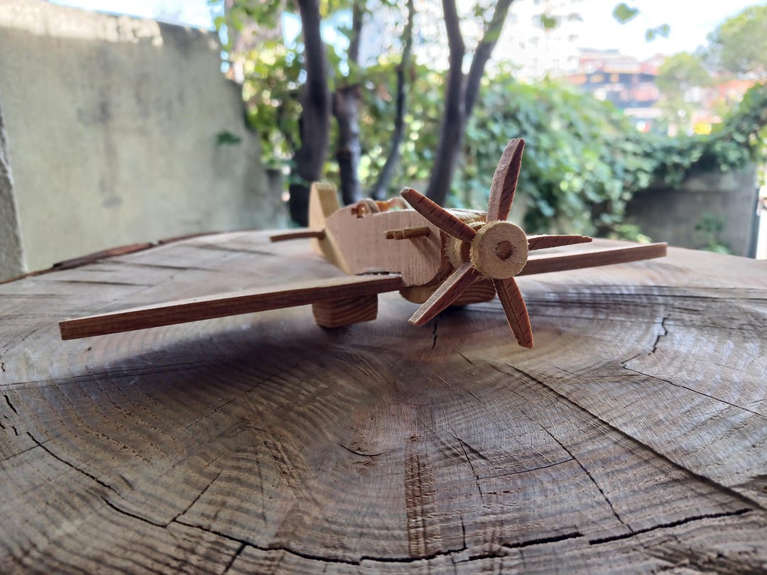 Handcrafted Wooden Airplane and Glider A Timeless Classic for Kids and ...