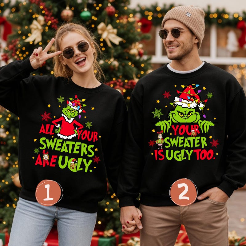 Grinch Themed Sweaters - Etsy