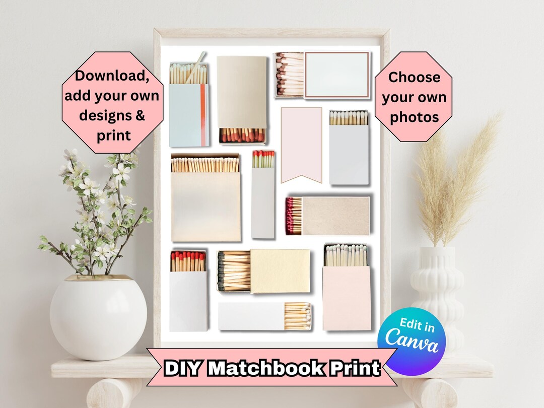 Matchbook Poster Template | Neutral | Blank Template | Canva Template ...