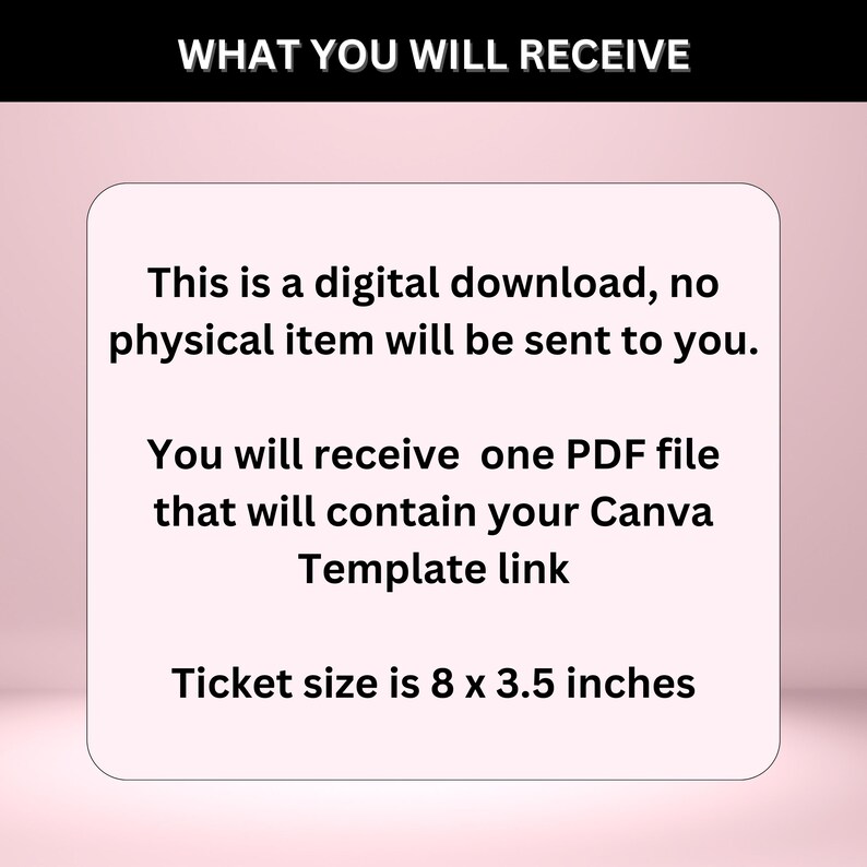 Editable Concert Ticket Template: Surprise Gift (canva Template) - Etsy