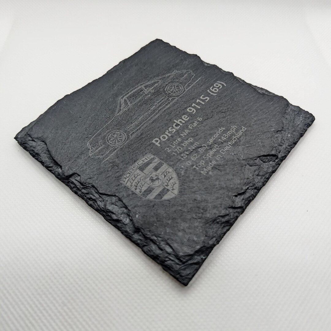 Porsche 911S Slate Coaster Porsche Gift Unique Gift - Etsy