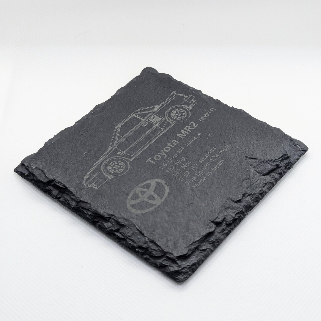 Toyota MR2 AW11 Slate Coaster | JDM Car Gift - Etsy