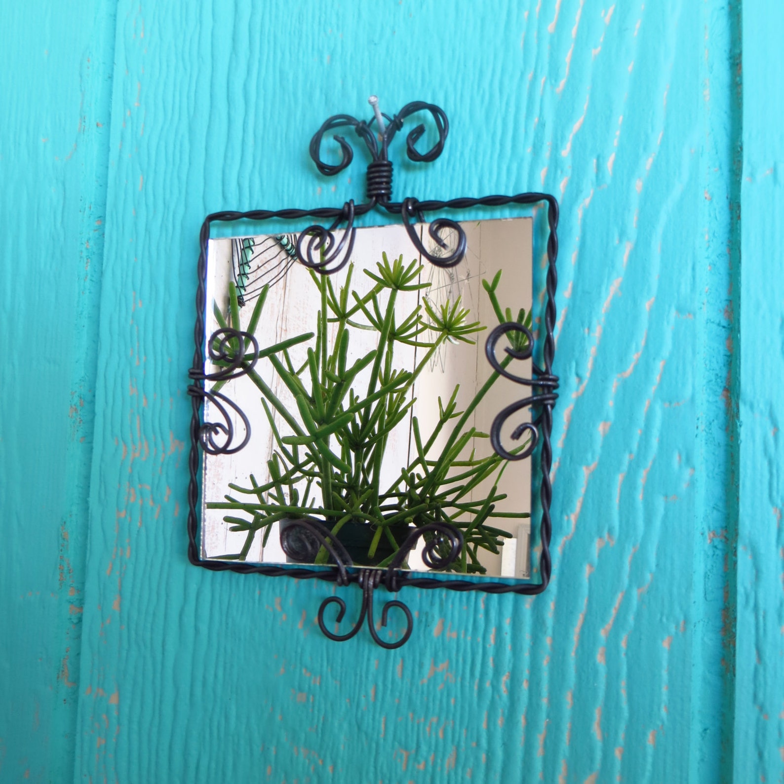 Vintage Style Wire Framed Mirror - Etsy