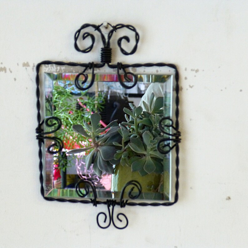 Vintage Style Wire Framed Mirror - Etsy