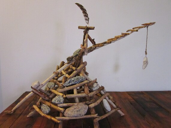 Items similar to Sticks And Stones Sculpture on Etsy