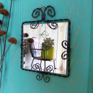 Vintage Style Wire Framed Mirror - Etsy