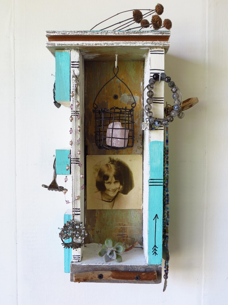 Jewelry Display, Boho, Wood, Shadow Box, Wall Hanging - Etsy