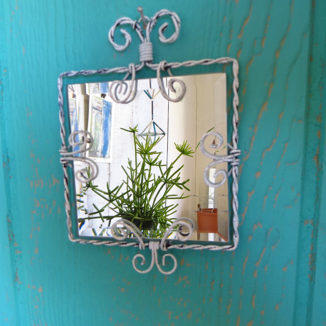 Vintage Style Wire Framed Mirror - Etsy