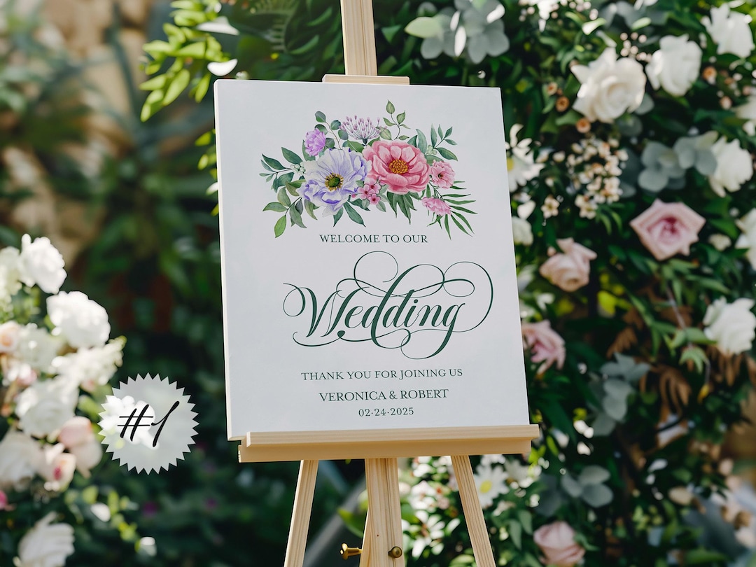 Personalized Elegant Wedding Signs - Digital Download - Printable ...