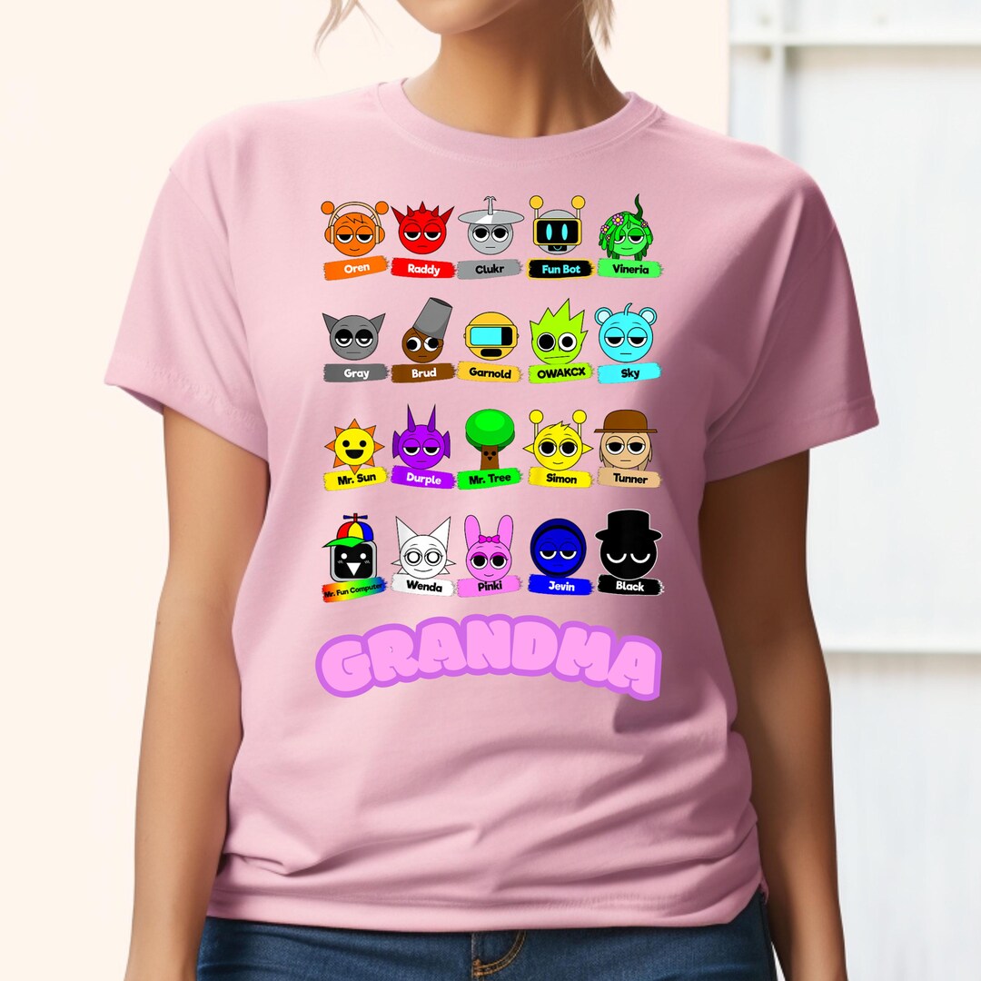 Sprunki Grandma Tee Vibrant Lime Green Shirt Get Your Game on With the ...