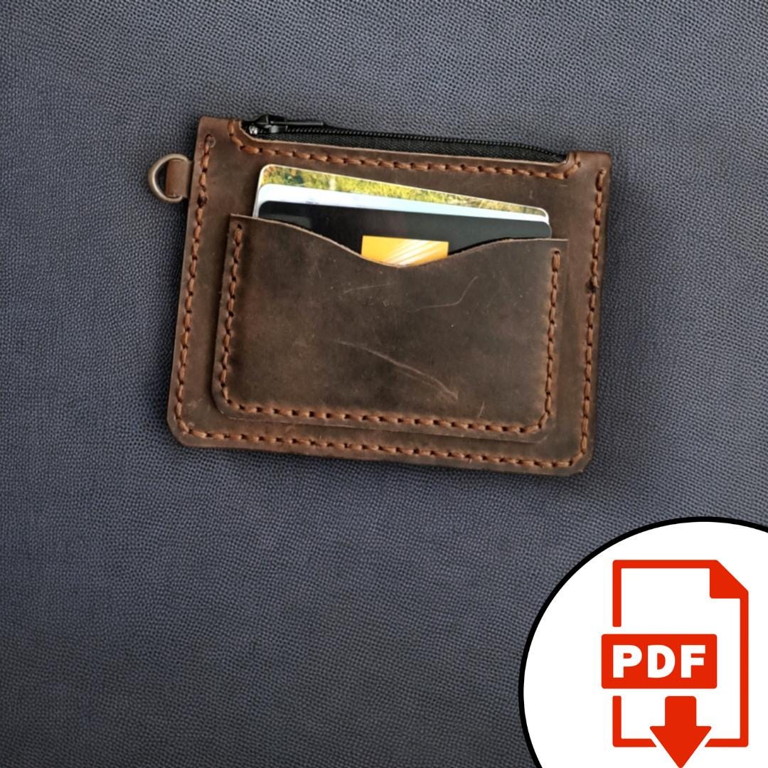 Zippered Mini Wallet Template - PDF Sewing Pattern for Compact Card ...