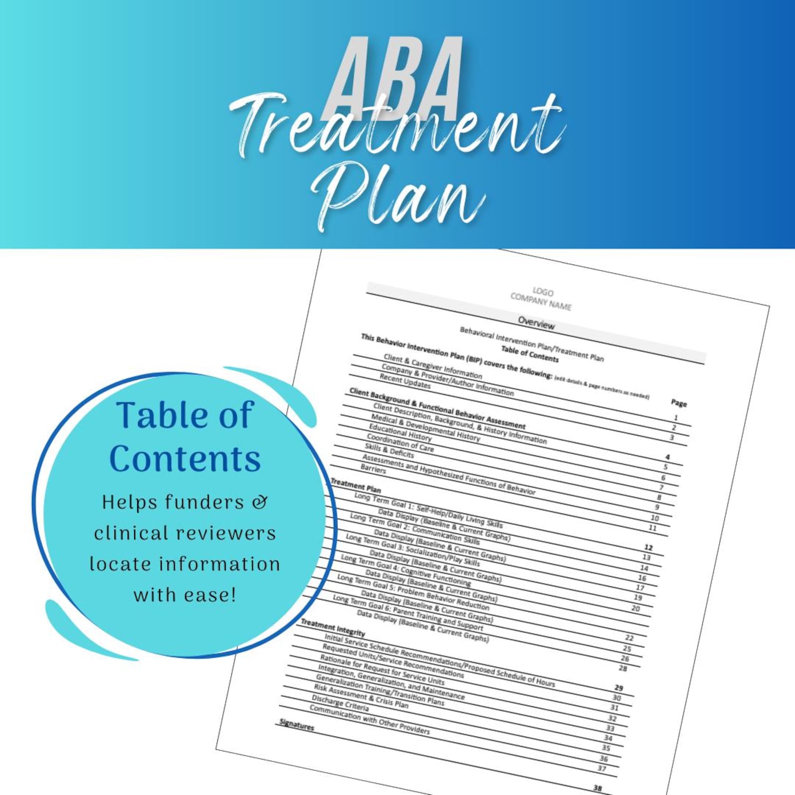 ABA Treatment Plan - Etsy