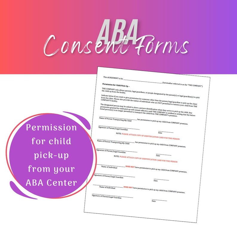 ABA Consent Forms - Etsy