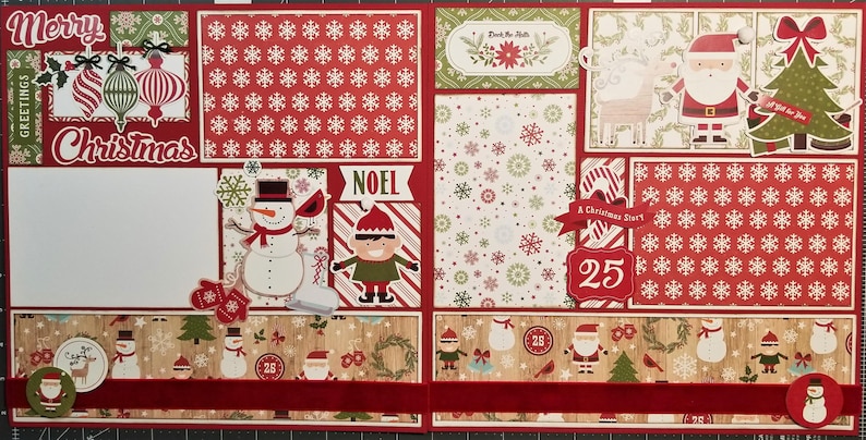 Merry Christmas Layout Kit - Etsy