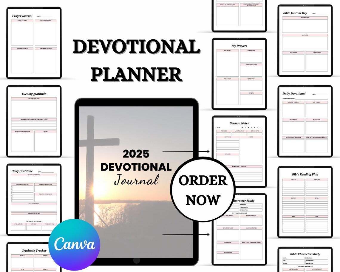 Devotional Planner / Christian Planner / Faith Planner / Bible Study ...