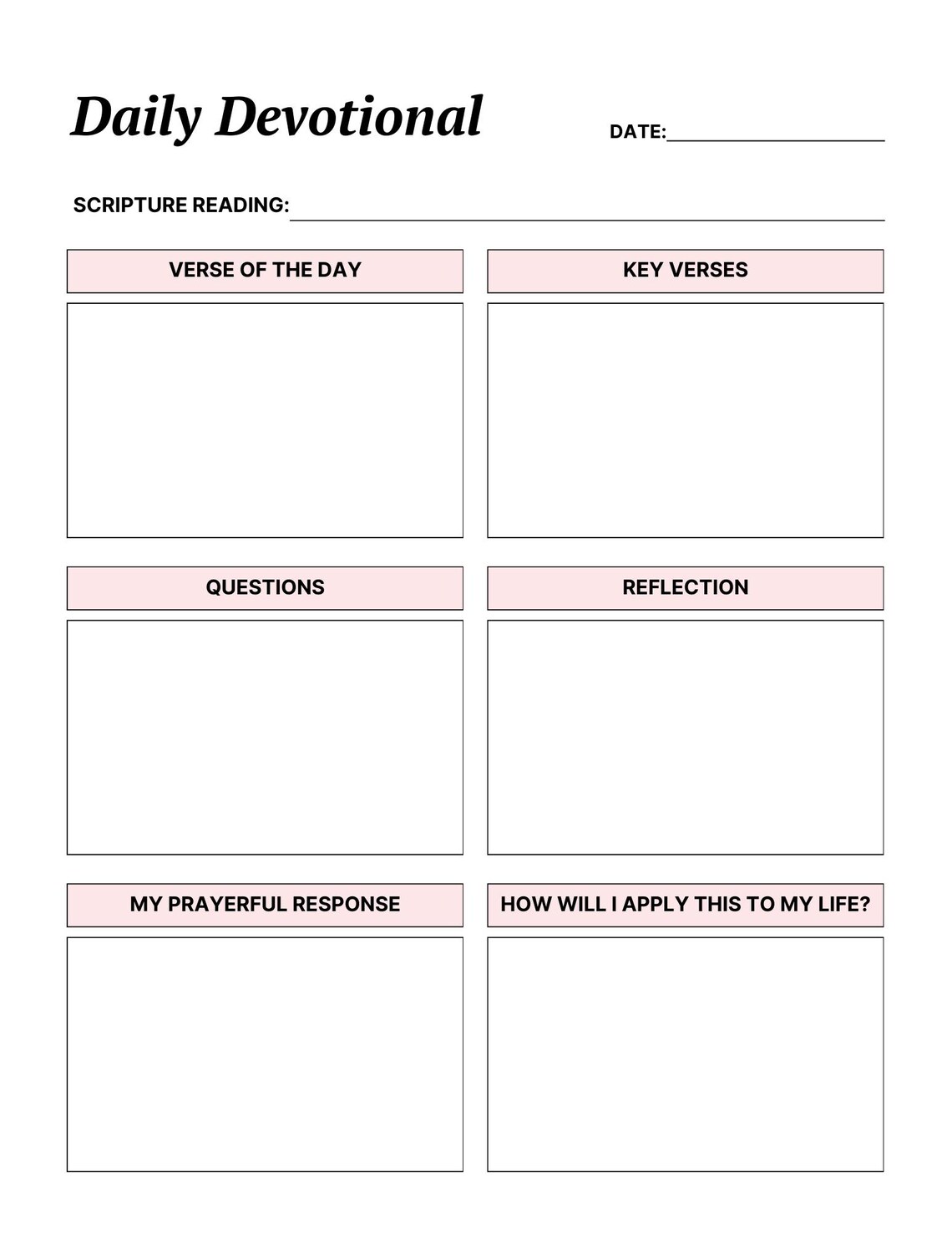 Devotional Planner / Christian Planner / Faith Planner / Bible Study ...