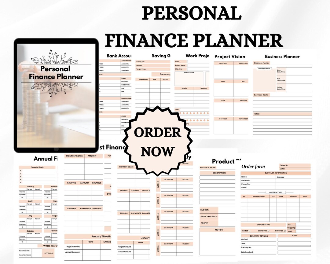 Budget Finance Planner Bundle: Printable A5 PDF Journal - Etsy