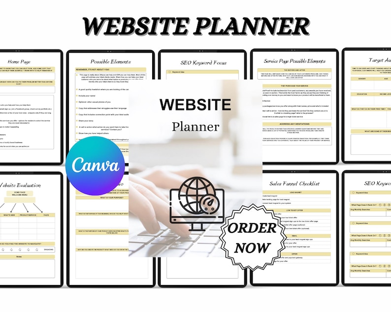 Website Planner Template Printable Website Planner Website Planner ...