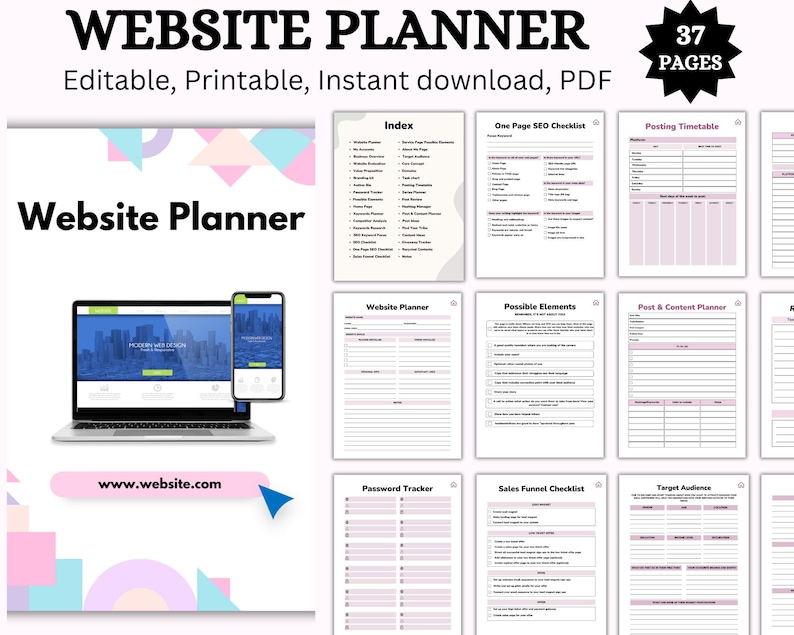 Digital Website Planner | Online Business Website Guide | Small ...