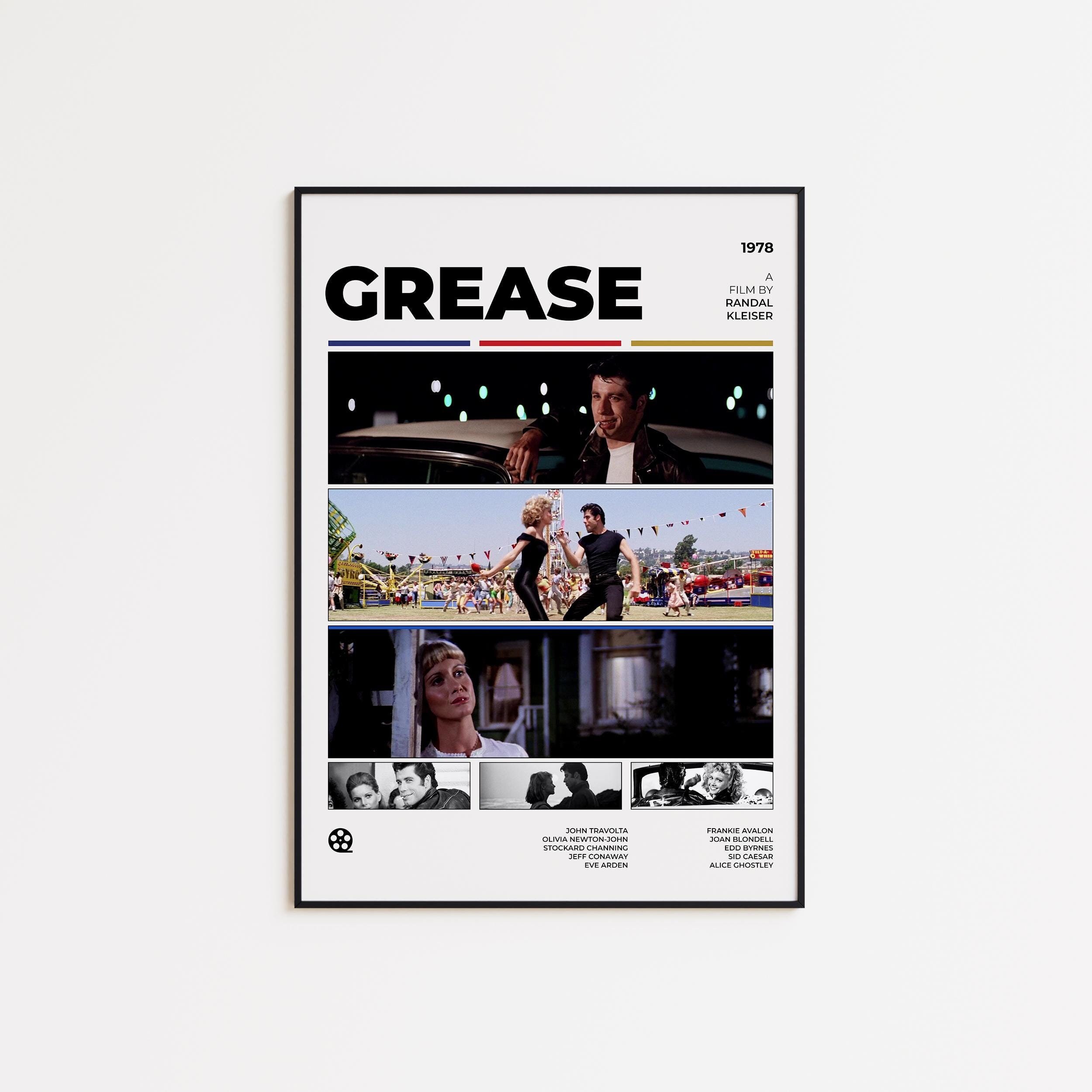 Grease, Movie Poster, Minimalist Poster, Vintage Poster, Retro Poster ...