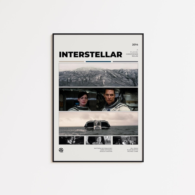 Interstellar, Movie Poster, Minimalist Poster, Vintage Poster, Retro ...