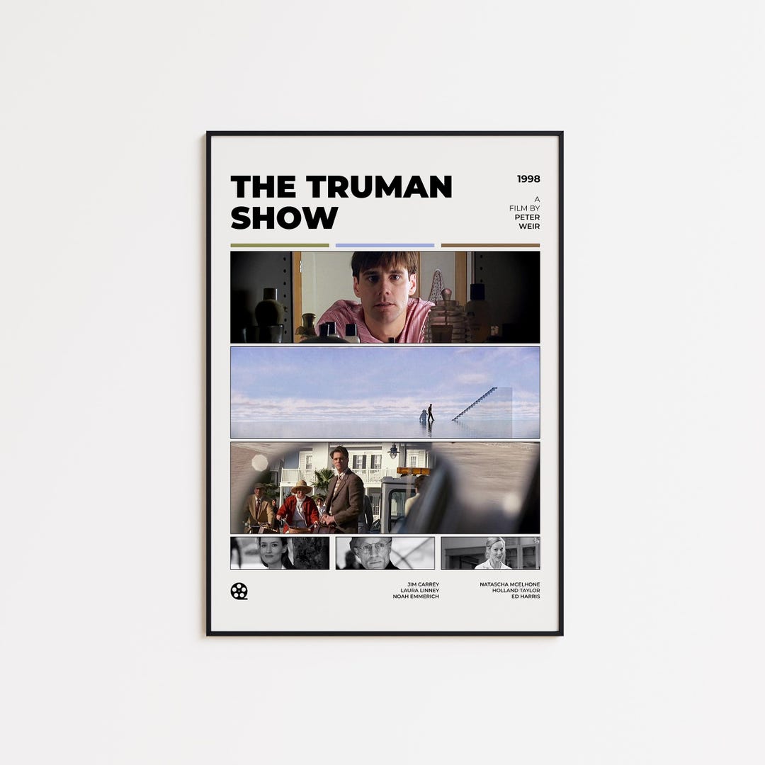 The Truman Show, Movie Poster, Minimalist Poster, Vintage Poster, Retro ...