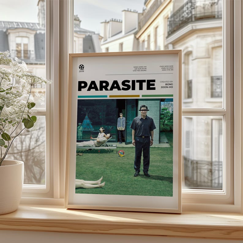 Parasite, Movie Poster, Minimalist Poster, Vintage Poster, Retro Poster ...