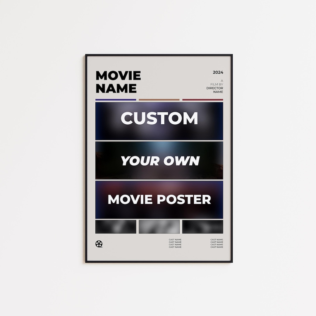 Custom Movie Poster, Custom Poster Print, Personalized Movie Poster ...