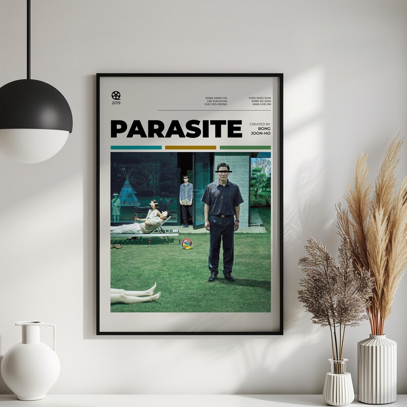 Parasite, Movie Poster, Minimalist Poster, Vintage Poster, Retro Poster, Printable Art, Digital ...