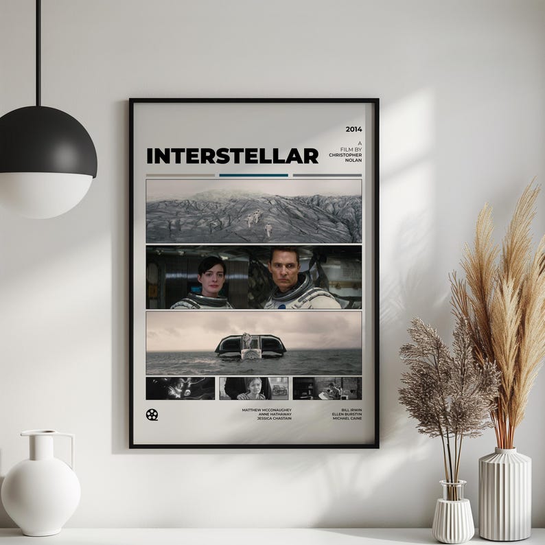 Interstellar, Movie Poster, Minimalist Poster, Vintage Poster, Retro ...