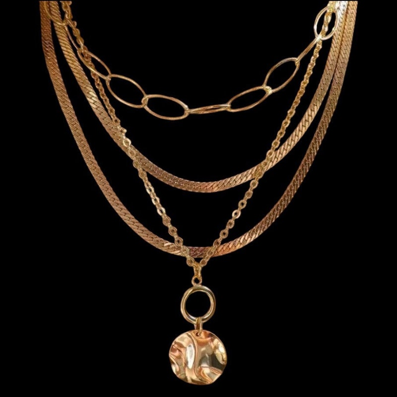 Multi Layer Necklace - Etsy