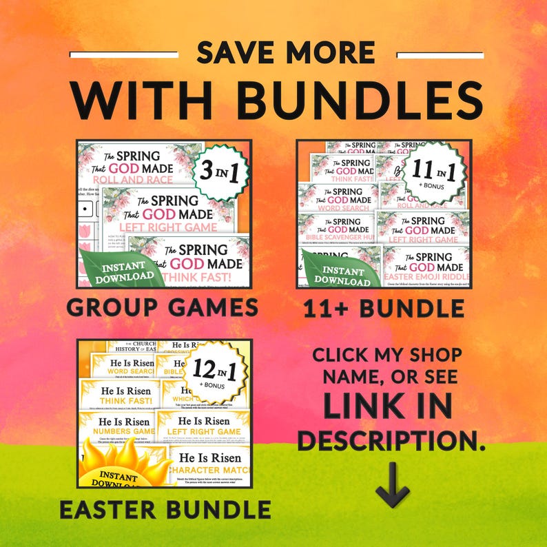 Spring Blessings Left Right Game | Printable for Church Kids Teens ...