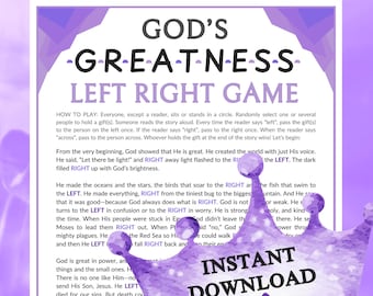 God's Greatness Left Right Game | Printable God's Power for Church Kids ...