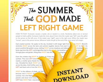 The Summer That God Made Left Right Game | Printable for Church Kids ...