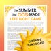The Summer That God Made Left Right Game | Printable for Church Kids ...