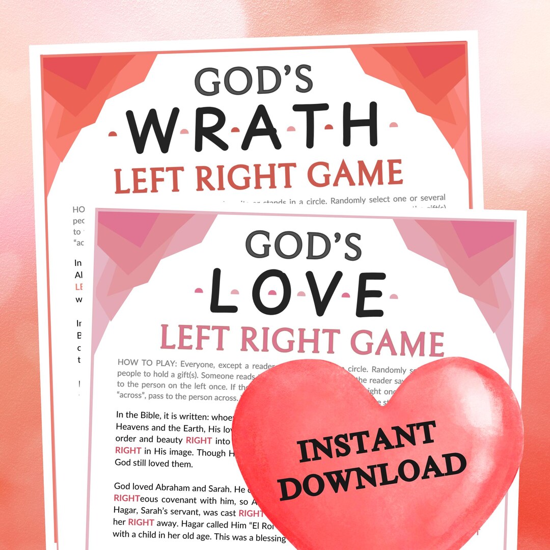 God's Love & Wrath Left Right Game Bundle | Christian Story for Church ...