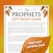 Prophets Left Right Game | Story Printable for Church Kids Adults ...