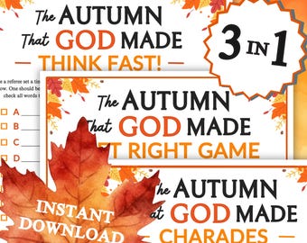 The Autumn That God Made Word Search Game | Fall Printable for Church ...