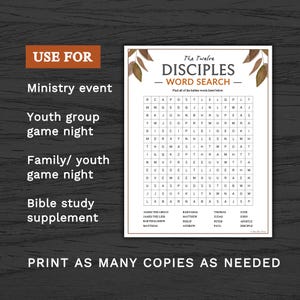 The Twelve Disciples Word Search Game | Jesus' Apostles Printable for ...
